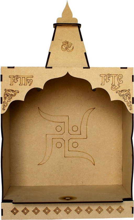 DIY MDF Tempel Puja Mandir – Bouw Je Eigen Mandir Voor Thuis, Winkel ...