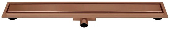 Copper RVS Douchegoot compleet met flens 90x7x6,7cm gesloten rooster | bol