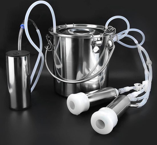 5L Elektrisch Melkstel Met Vacuümpulspomp - Draagbare Melkpomp Voor Koe ...