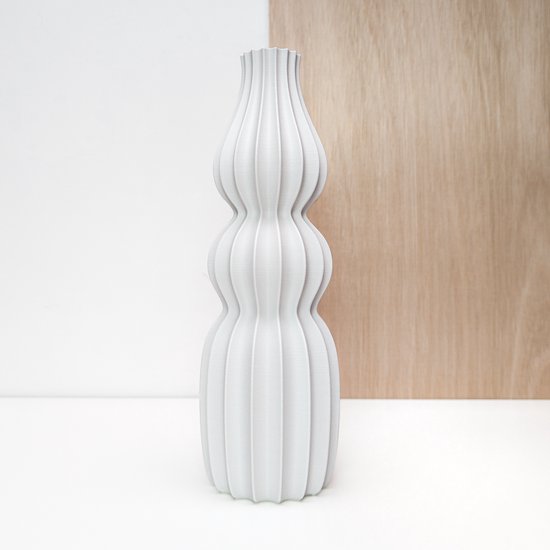 Dastium Home - Grote witte vaas H40 cm - Smalle vloervaas of ...