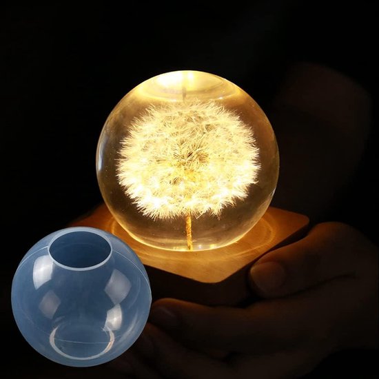 Stuks Bol Hars Mallen Sphere Resin Molds Kralen Siliconen mallen Hanger ...