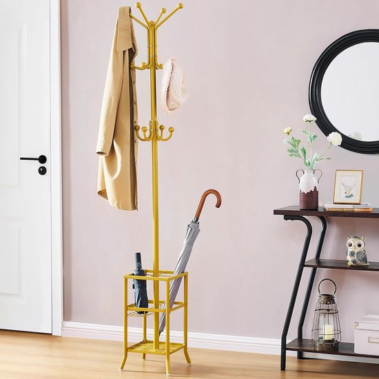 Kapstok met paraplustandaard - goud - multifunctioneel | bol