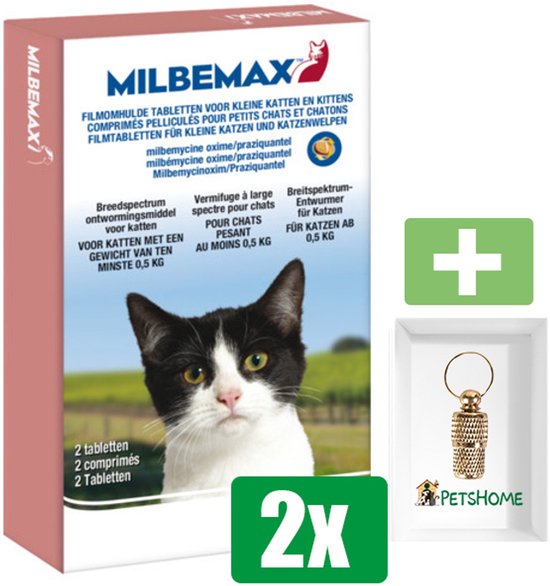 Milbemax Ontworming Kauwtabletten Kat 2 tot 8 kg - Kauwtabletten - 2 Verpakkingen -... | bol
