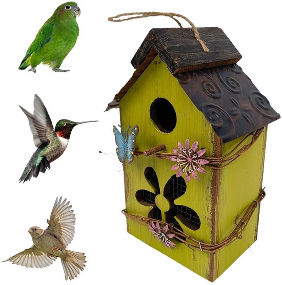 Multi-purpose Nesting Box, Wooden Birdhouse, Bird Houses for Garden ...