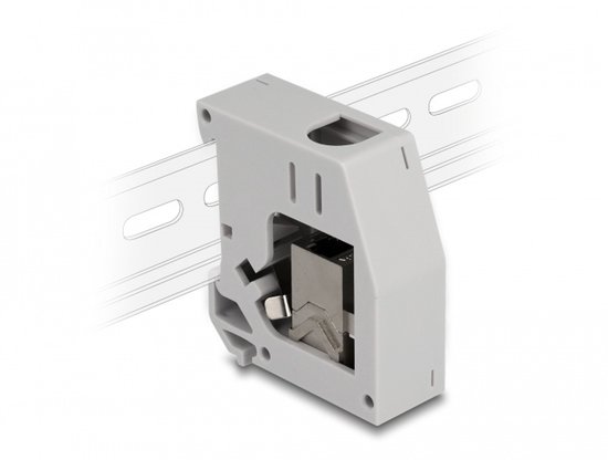 DIN Rail -adapter met Keystone -module RJ45 Jack to RJ45 Jack CAT6A | bol