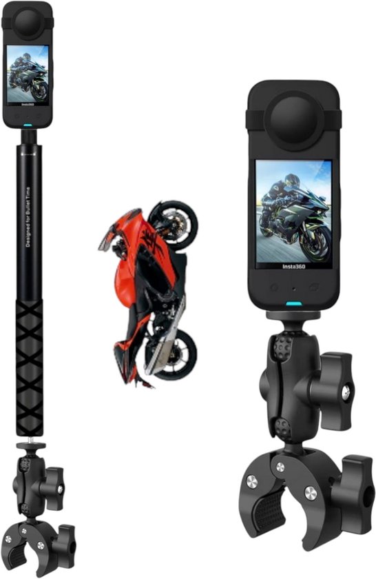 Motorcycle Klem Mount 4 Insta360 - Pro Motor kit -Bike Mount for ...