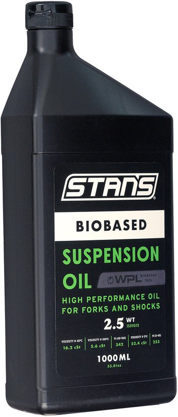 Stan's Biobased Suspension Oil - 2,5WT - 1L | bol