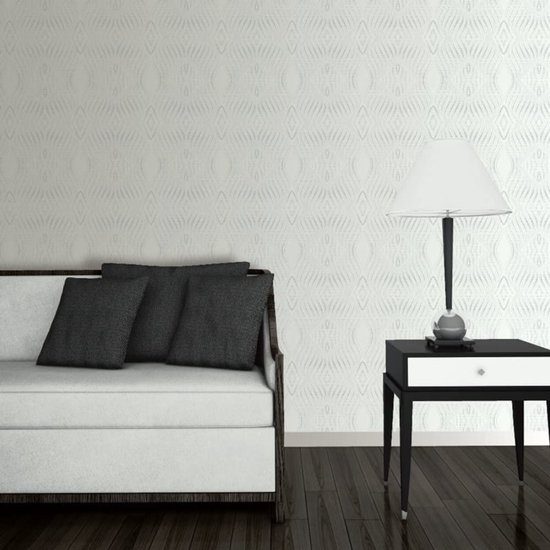 RETRO GLITTER BEHANG WIT ZILVER 2470 | bol