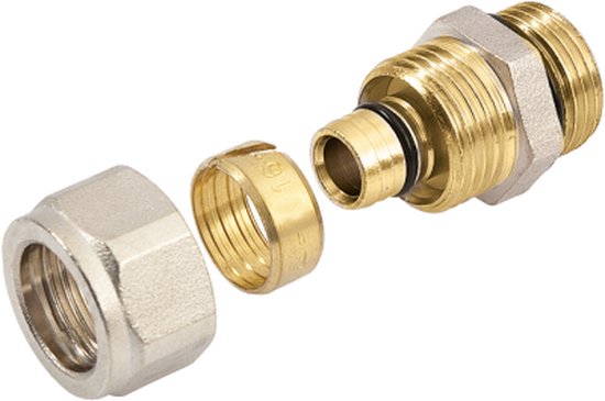 Bonfix - Alu-Knelfitting - Puntstuk - bu. dr. x alu-knel - 3/4 x 18mm | bol