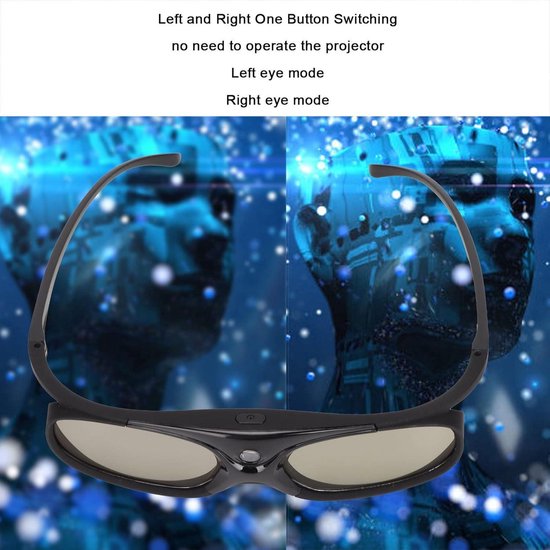 2 Stks 3D Active Shutter Bril 144Hz voor DLP Link LCD Lens 3D Bril ...
