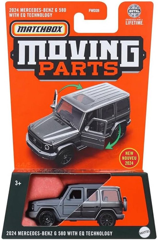 MATCHBOX MERCEDES-BENZ G 580 WITH EQ TECHNOLOGY GREY METAL (1:64) JDY48 ...
