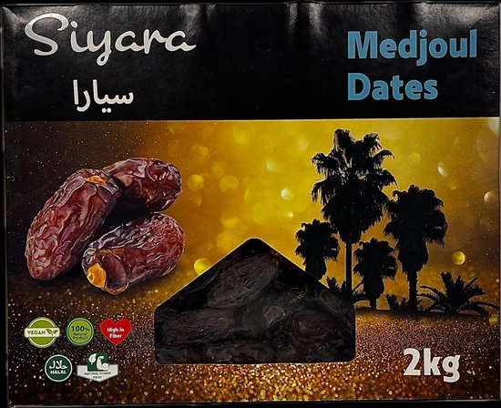 Siyara Medjoul Dadel - 2 kg - 100% Biologishe - Medjool Dadels Premium ...