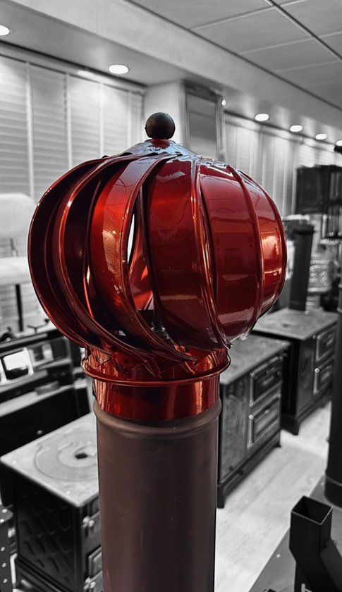 Roterende Trekkap Houtkachels- Spinner – Windgedreven- RVS – Bordeaux ...