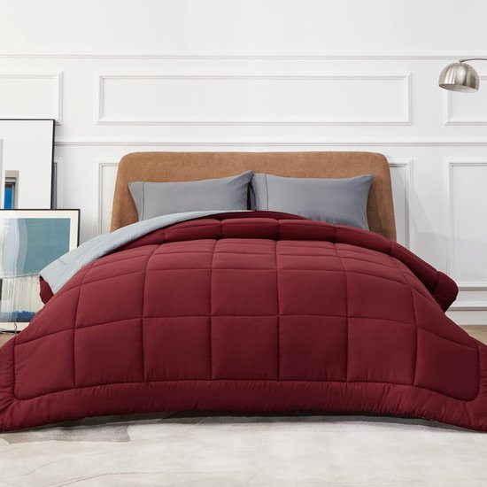 Dekbed, 240 x 220 cm, warm, rood - dekbed 300 g/m², voor ...