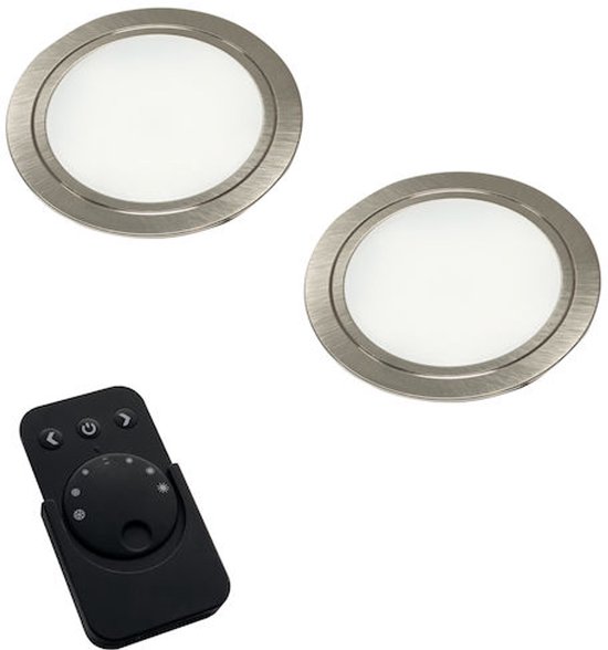 Chip Emotion LED set van 2 spots met dimmer 12V/15W RVS | bol