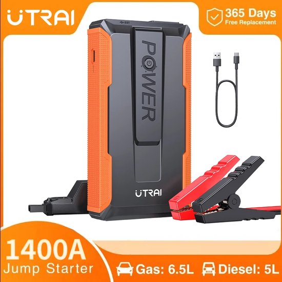 UTRAI Auto Jump Starter 1400A Draagbare Power Bank Auto Jump Starter Batterij Starter... | bol