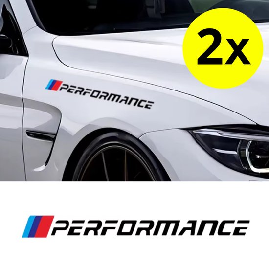 Set van 2 - Auto Performance Sticker Zwart - Striping Wrap voor ...
