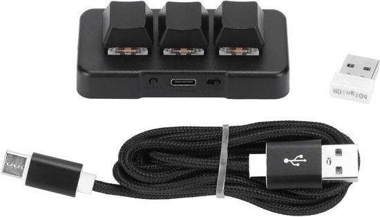 USB Mini 3-toetsen toetsenbord 2.4G draadloos mechanisch gaming ...