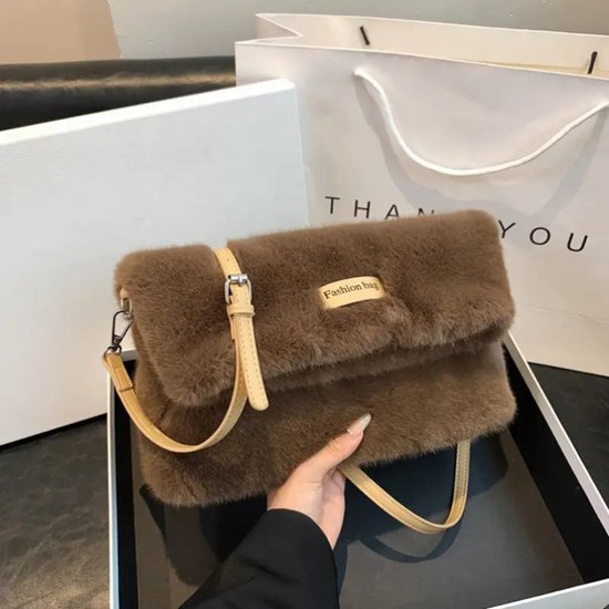 Nivard Teddy Tas - Fluffy - Rugzak - Backpack - Schooltas - Dames ...