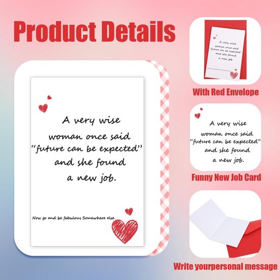 Grappige Nieuwe Baan Congrats Kaart - Afscheidscadeaukaart 15x20cm ...