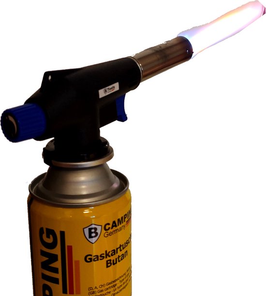 Gasbrander universeel met piëzo ontsteking en regelbare vlam Crème ...