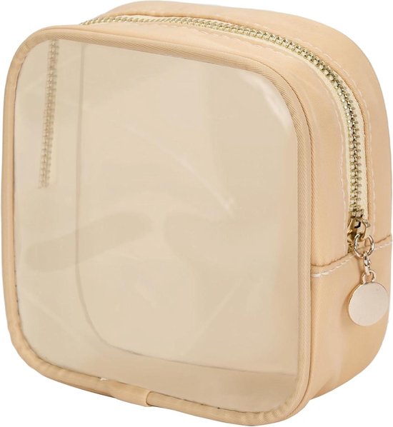 Grote make-uptas met ritssluiting voor dames - transparante toilettas ...