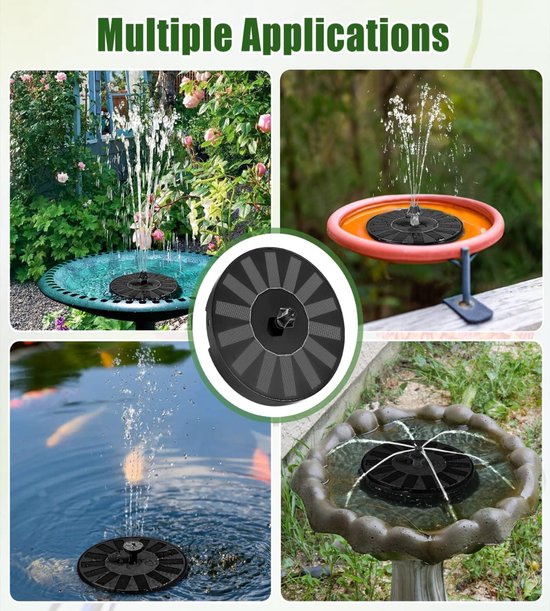 Fontein op Zonneenergie - Solar Fontein - Water Fontein - Geschikt voor ...