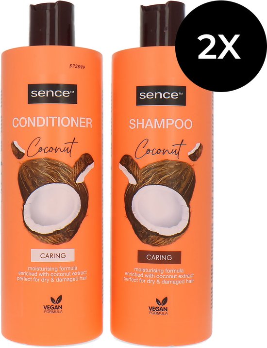 Sence Caring Shampoo & Conditioner Coconut - 2 x 400 ml | bol