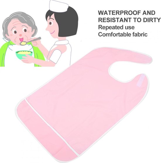 Adult Bib Waterproof Reusable Washable for Meals Protection with Crumb ...