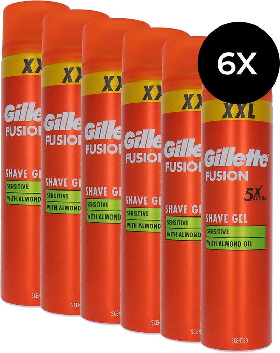 Gillette Fusion Sensitive Shave Gel - 6 x 240 ml | bol