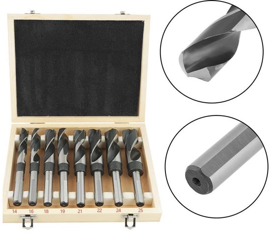 8-delige metalen twist HSS boorset - Grote warmtebehandelde industriële boorkop voor... | bol