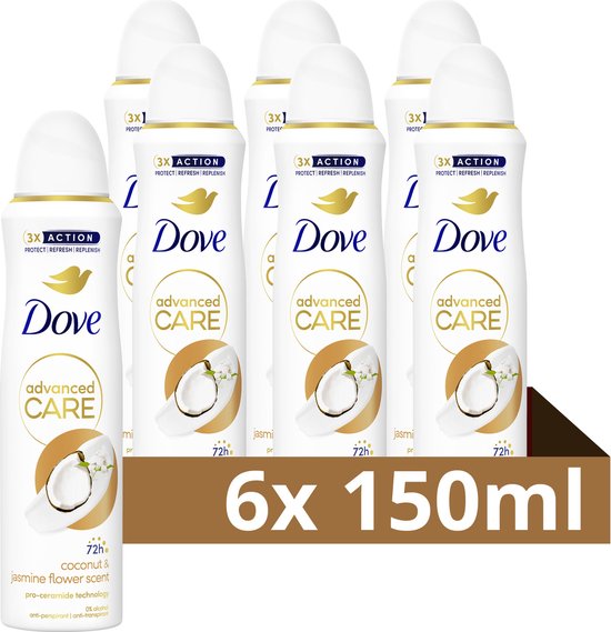Dove Advanced Care Anti-Transpirant Deodorant Spray - Coconut & Jasmine Flower - 6 x... | bol