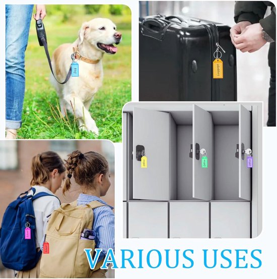 40 Pcs Small Key Tags with Labels - Heavy Duty Key Rings and Fobs ...