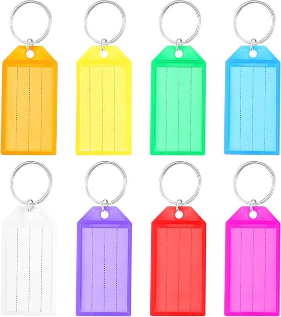 40 Pcs Small Key Tags with Labels - Heavy Duty Key Rings and Fobs ...