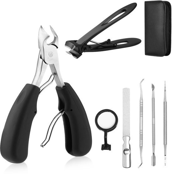 Navaris pedicureset voor dikke nagels - 7-delig - Met kopknipper ...