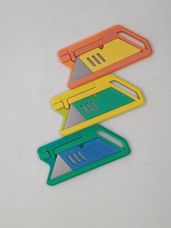 3 STUKS BOX CUTTER - IN VROLIJKE KLEUREN - MES IS VERVANGBAAR - MINI ...