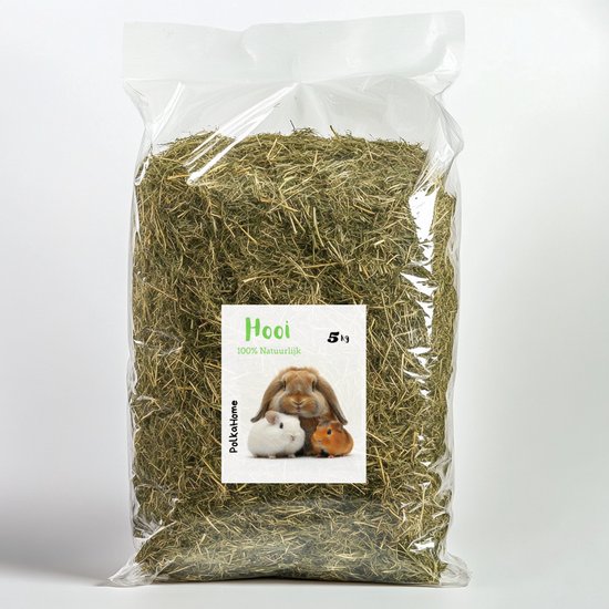 PolkaHome Hooi 5kg – Natuurlijk Knaagdierenvoer | Hoogwaardig Hooi voor ...