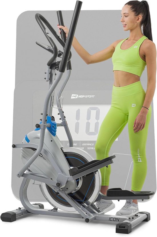 2-in-1 Crosstrainer en Stepper met 7 kg Vliegwiel en Trainingscomputer ...