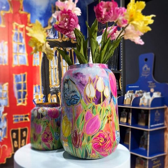 TS Collection - Bloempot hoog dutch beauty spring - 30x42 - Metaal ...