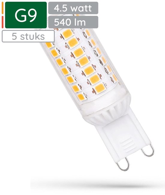Spectrum LED Insteeklampje G9 4.5W - 230V - 540 Lumen - 3000K Warm wit ...