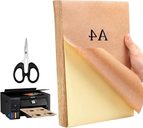 Sticker Paper A4 Kraft Paper Stickers - 25 Pieces for Printing Labels ...