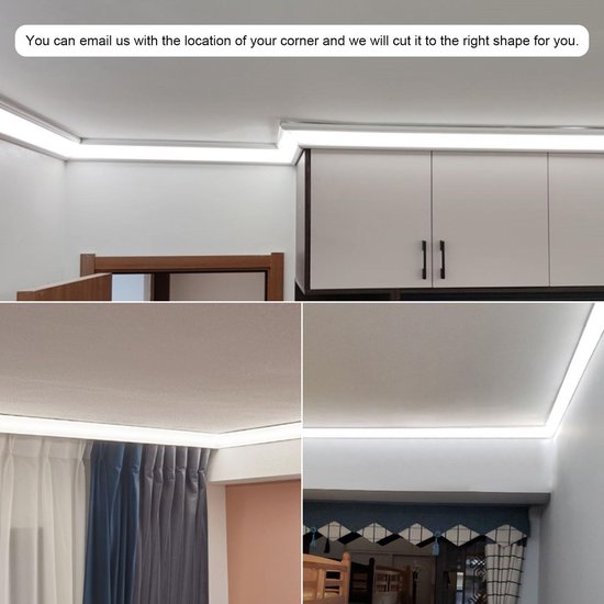Aluminum Crown Molding with LED Channel,45° Oblique Luminous Backlight ...