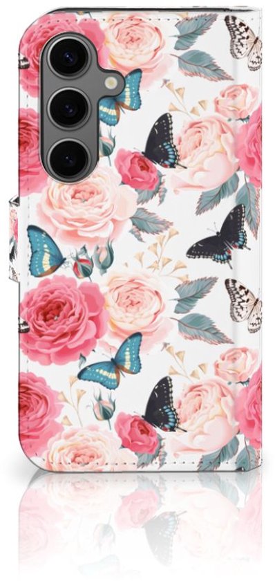 Samsung Galaxy S25 Hoesje Butterfly Roses | bol