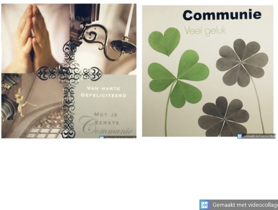 6 Luxe Communie Wenskaarten - Kaart Wens Kaart Communie Plechtig Kerk ...