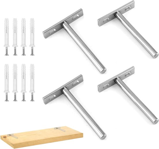 Onzichtbare plankdragers - Zwevende plankhouders - 4 stuks | bol