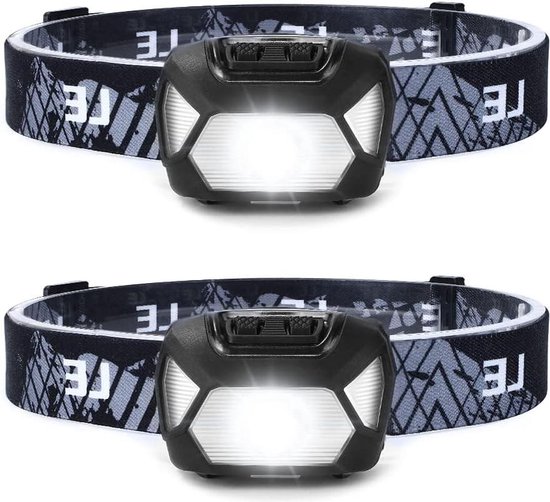 LED-koplamp - 2000 lux - ideaal voor buitenactiviteiten - 2 stuks | bol