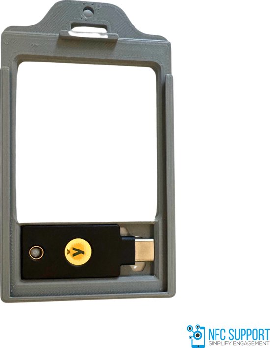 Yubikey houder - badgehouder - 2 in 1 houder voor yubikey en smartcard ...
