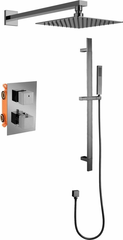 Inbouw Regendouche Compleet - Regen Douche Set - Inbouwdouche Set - Gun ...
