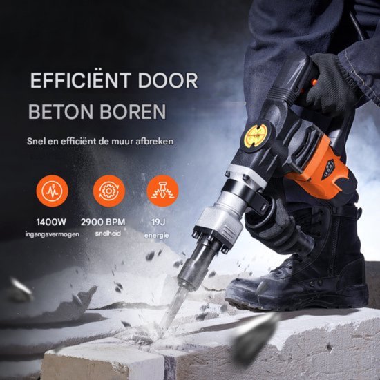 SloopHamer - Jack Hamer met Drilboor - Krachtige Betonbreker ...