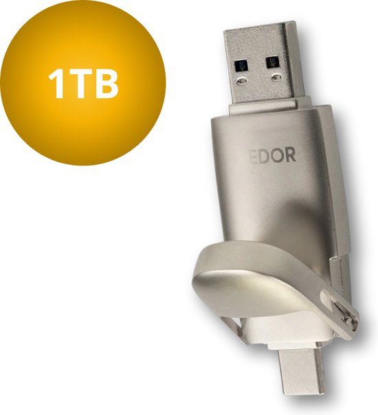 Xedor® USB Stick Pro 1 TB - USB C en USB A 3.2 Gen 2 - 4400 Mbps ...